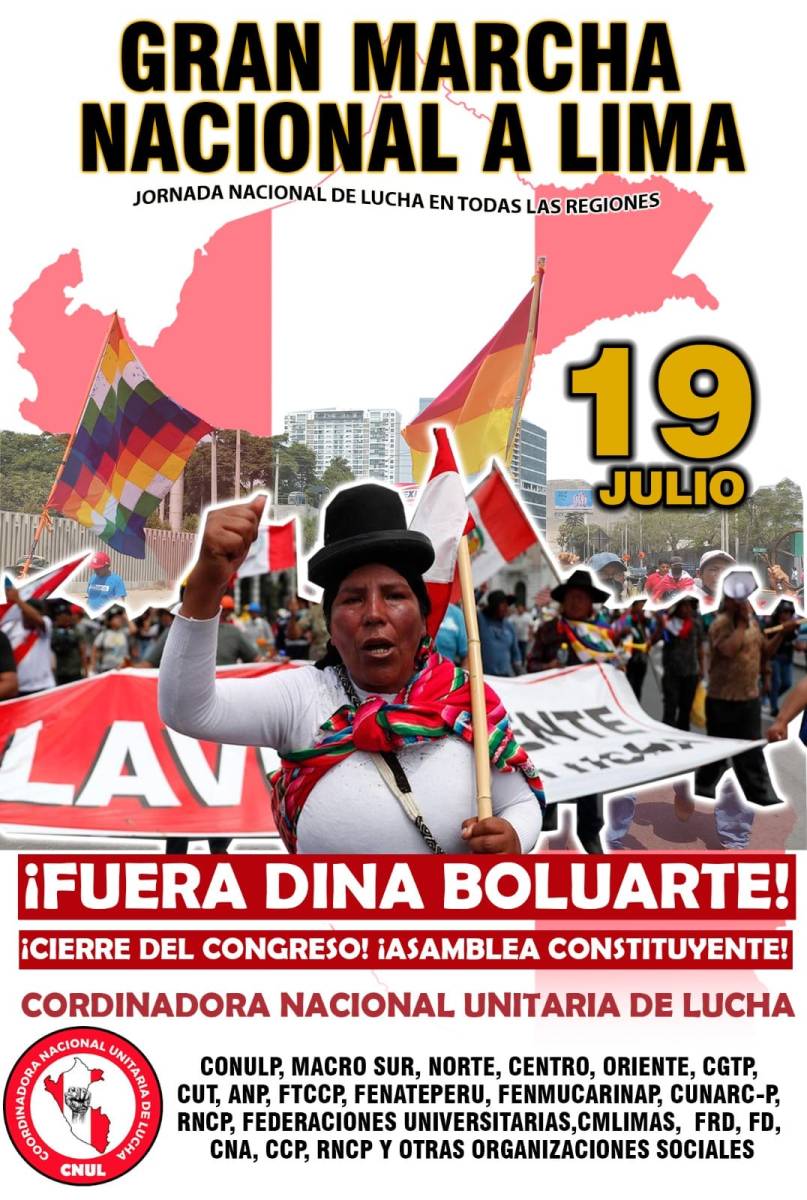 Todo Perú preparado para la Gran Marcha de los Pueblos de este 19 de ...